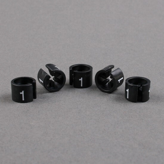 Code ring Ø 13 x 9,5 mm zwart - 1 | The Solution Shop | The Solution Shop