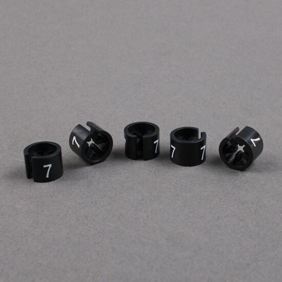 Code ring Ø 13 x 9,5 mm zwart 7 | The Solution Shop | The Solution Shop
