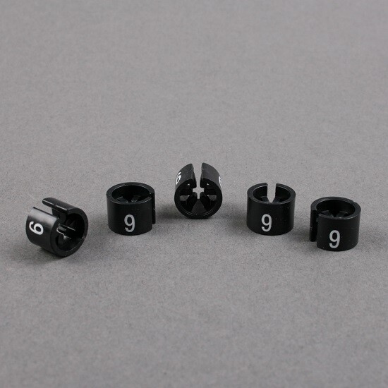 Code ring Ø 13 x 9,5 mm zwart 9 | The Solution Shop | The Solution Shop